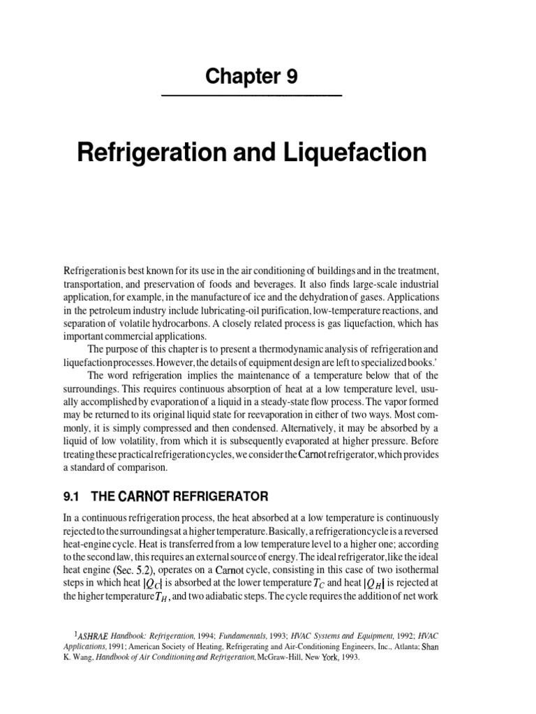 Chapter 9 9.1 9.2 | PDF | Refrigeration | Heat