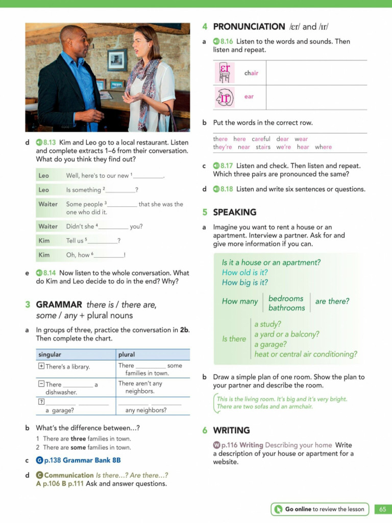 American English File 1, 3e, SB Writing A Summary | PDF