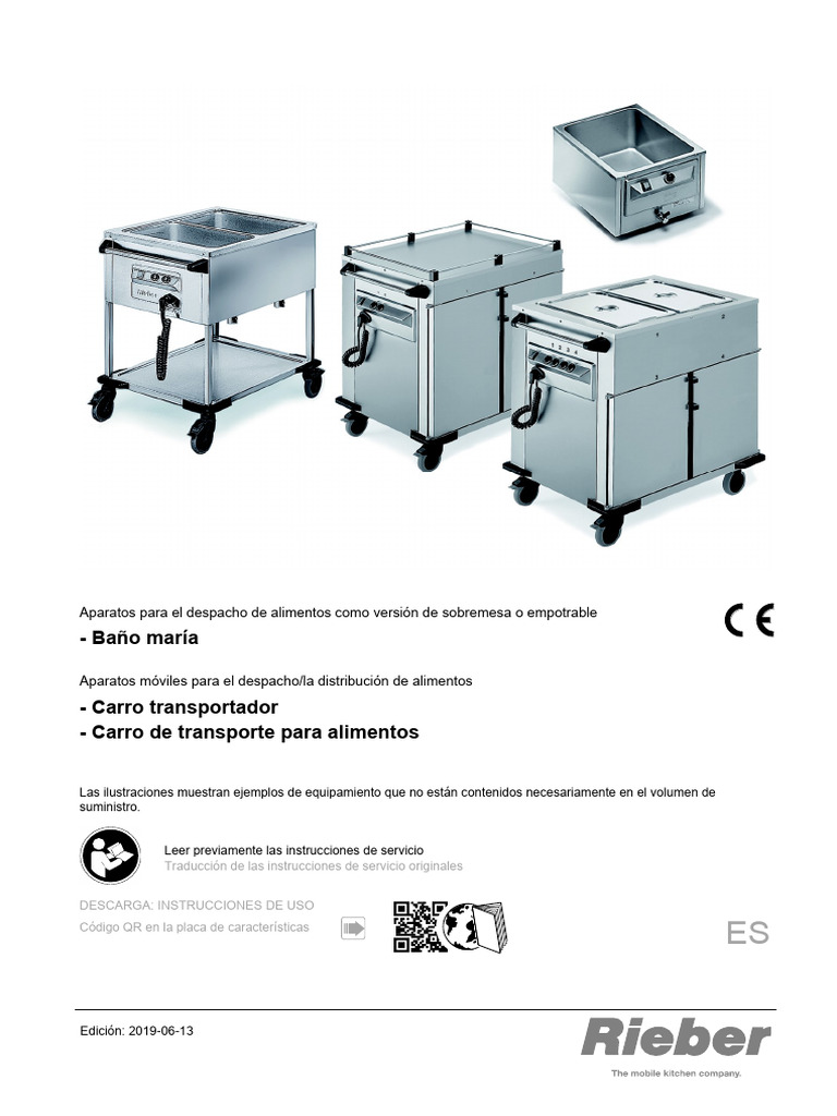 Manual Técnico y Usuario Baño Maria | PDF | Enchufes y tomas de corriente alterna | Agua