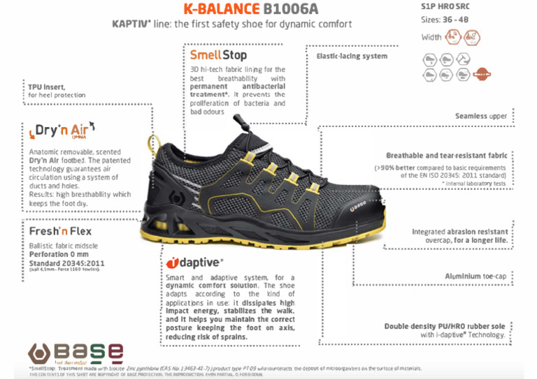 Ficha técnica K BALANCE B1006 BASE | PDF | Walking | Clothing