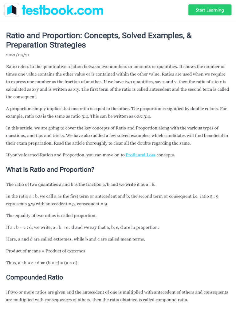 Maths Ratio and Proportion 74674c04 | PDF