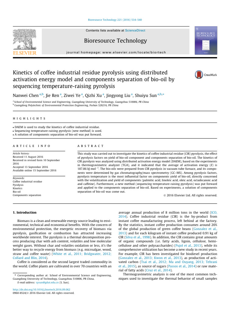 Sciencedirect - Uamerica-472 | PDF | Pyrolysis | Thermogravimetric Analysis