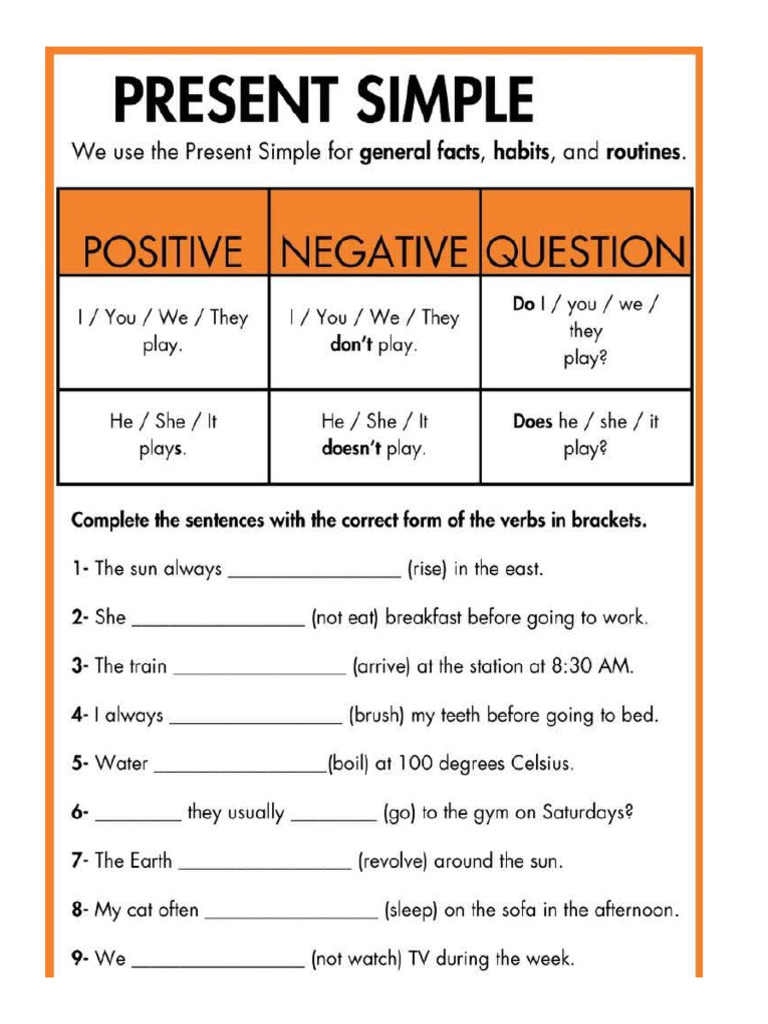 Simple Present | PDF