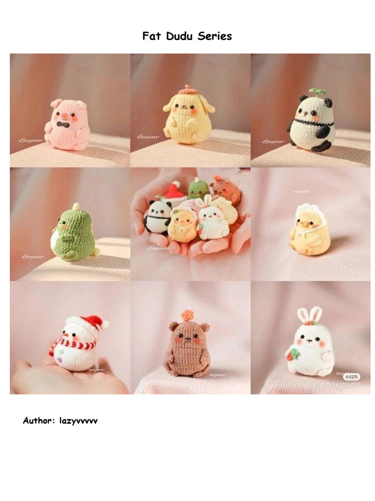 Lazyvvvvv Fat Dudu Series Eng | PDF | Crochet | Yarn