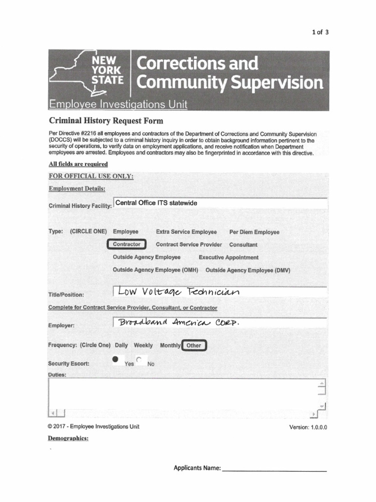 Criminal History Request Form Template (1)_backup | PDF