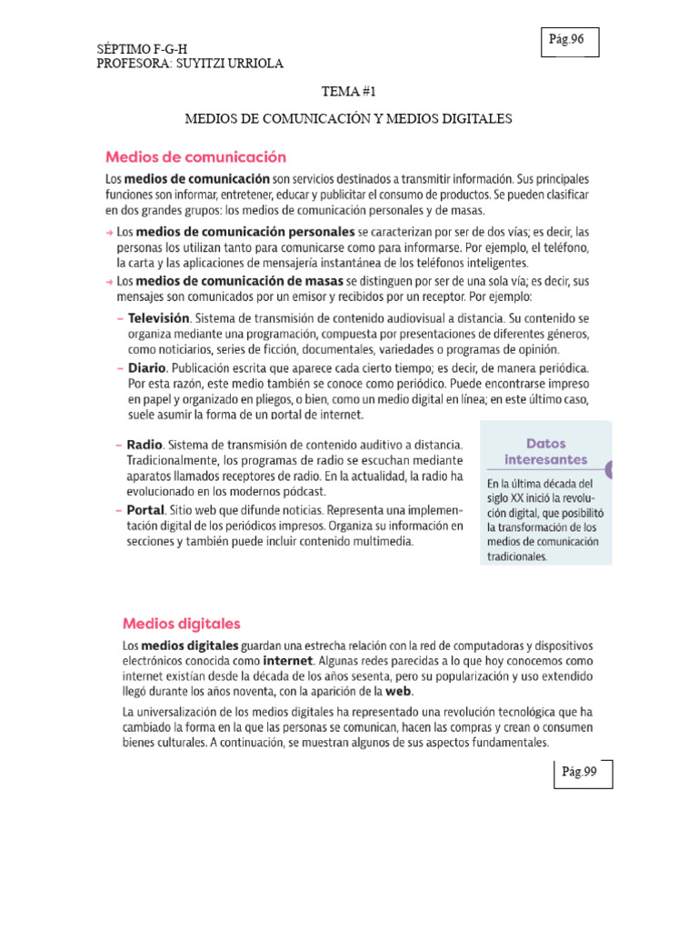 TEMA 1 Séptimo | PDF
