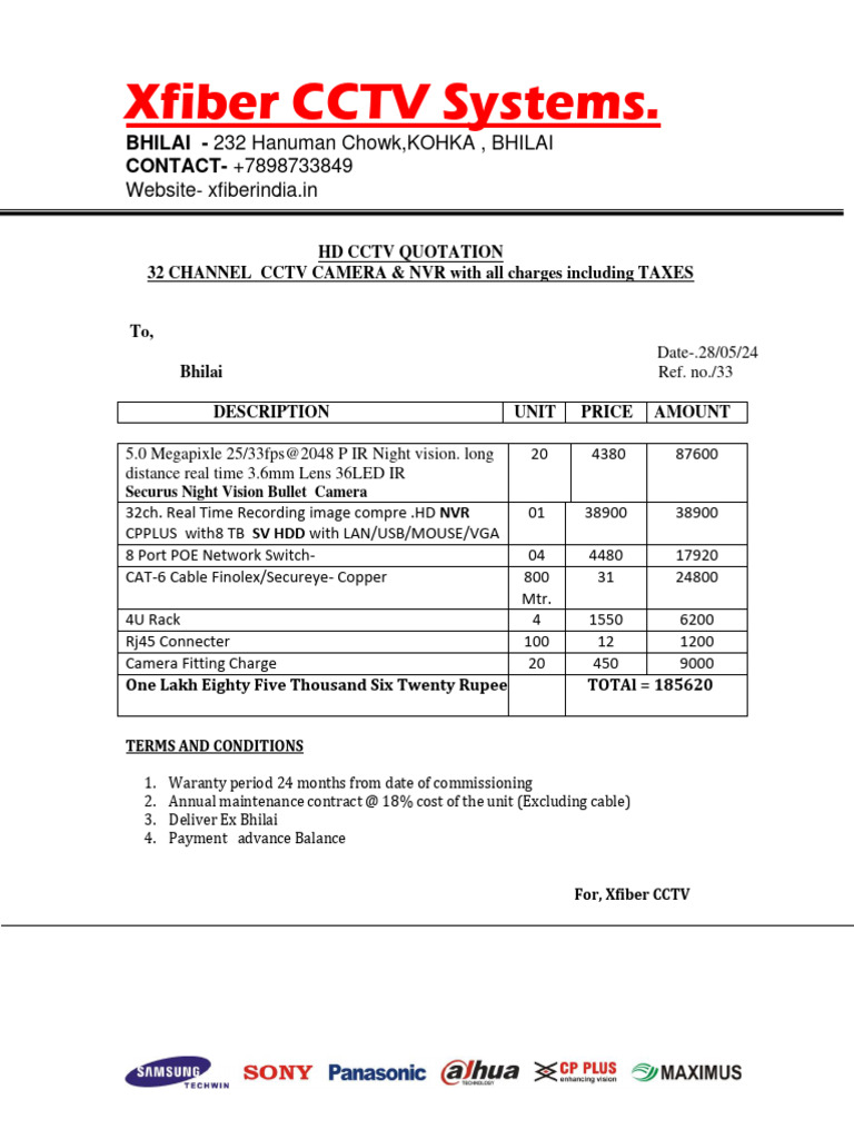 CCTV Quotation. | PDF