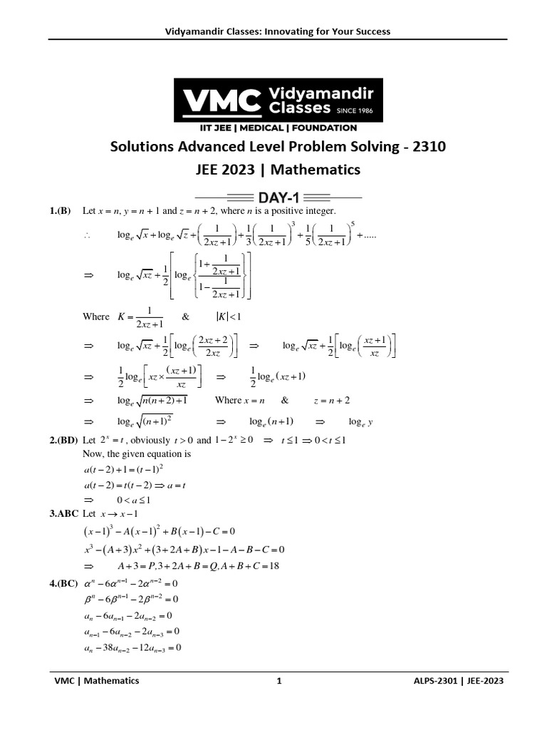ALPS 2310 Maths Assignment Solution | PDF | Elementary Mathematics ...