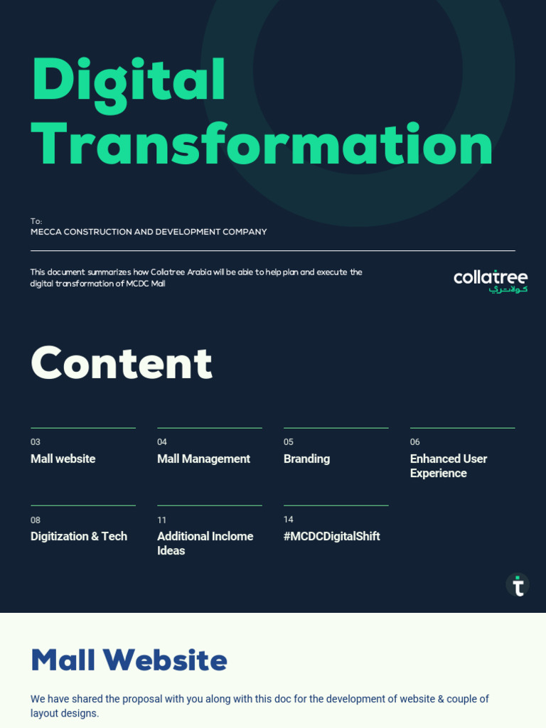 Digital Transformation Approach Report For Mecca Construction And Development Company Pdf