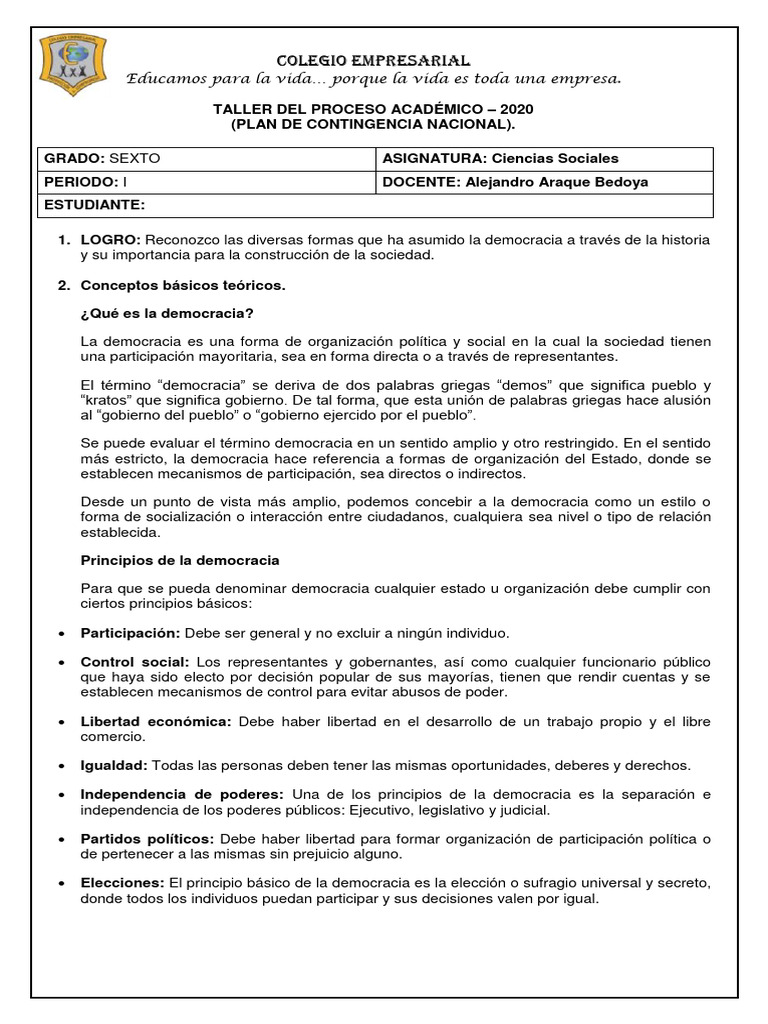 Democracia y Autocracia: Conceptos y Ejemplos | PDF | Democracia ...