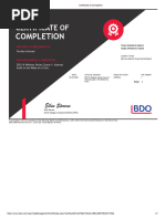 BSAFE - EN - Course Certificate - BSAFE | PDF