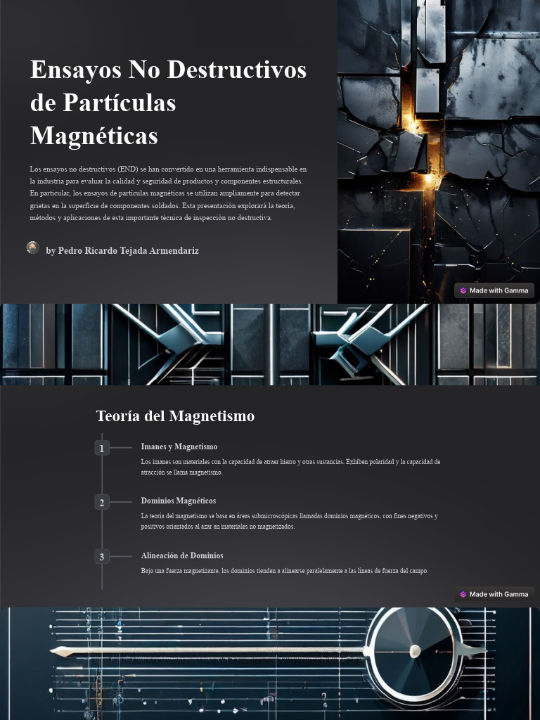 Ensayos No Destructivos de Particulas Magneticas | PDF | Magnetismo | Imán