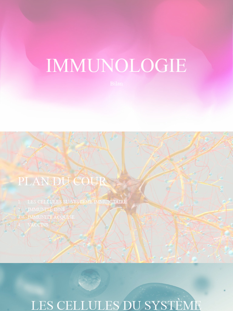Immunologie - Partie 1 - Les Cellules Du Système Immunitaire | PDF | Système immunitaire ...