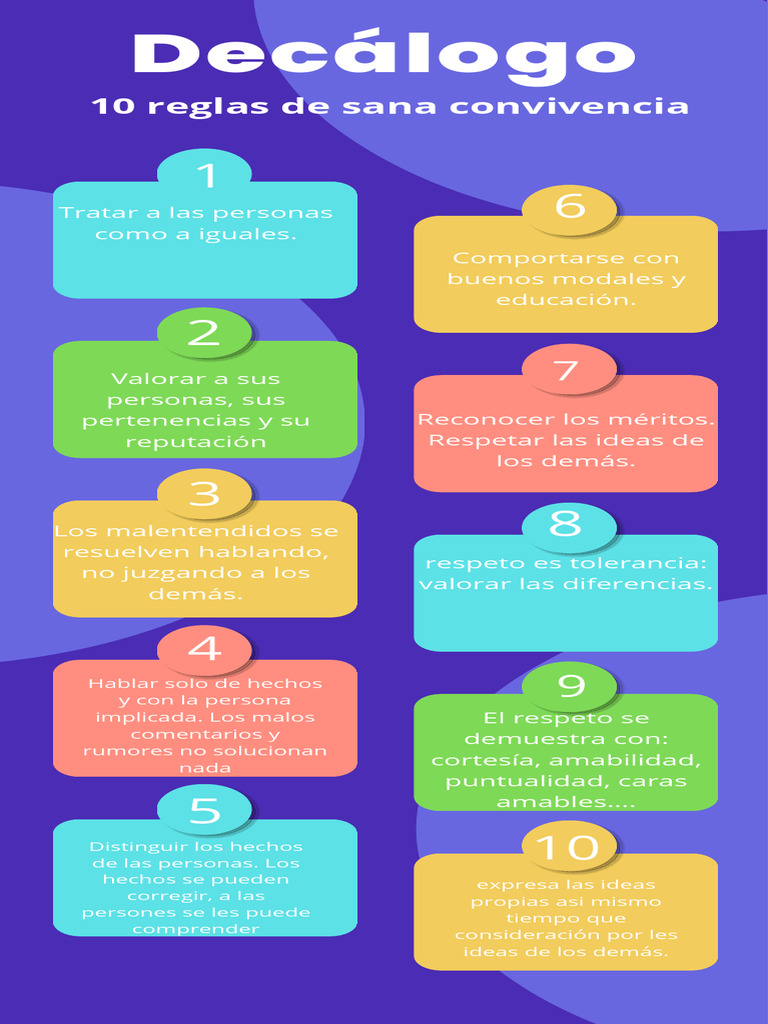 Decálogo Sana Convivencia | PDF