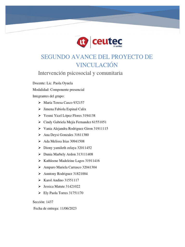 Segundo Avance Del Proyecto (Actualizado) | PDF | Comunicación | Orfanato