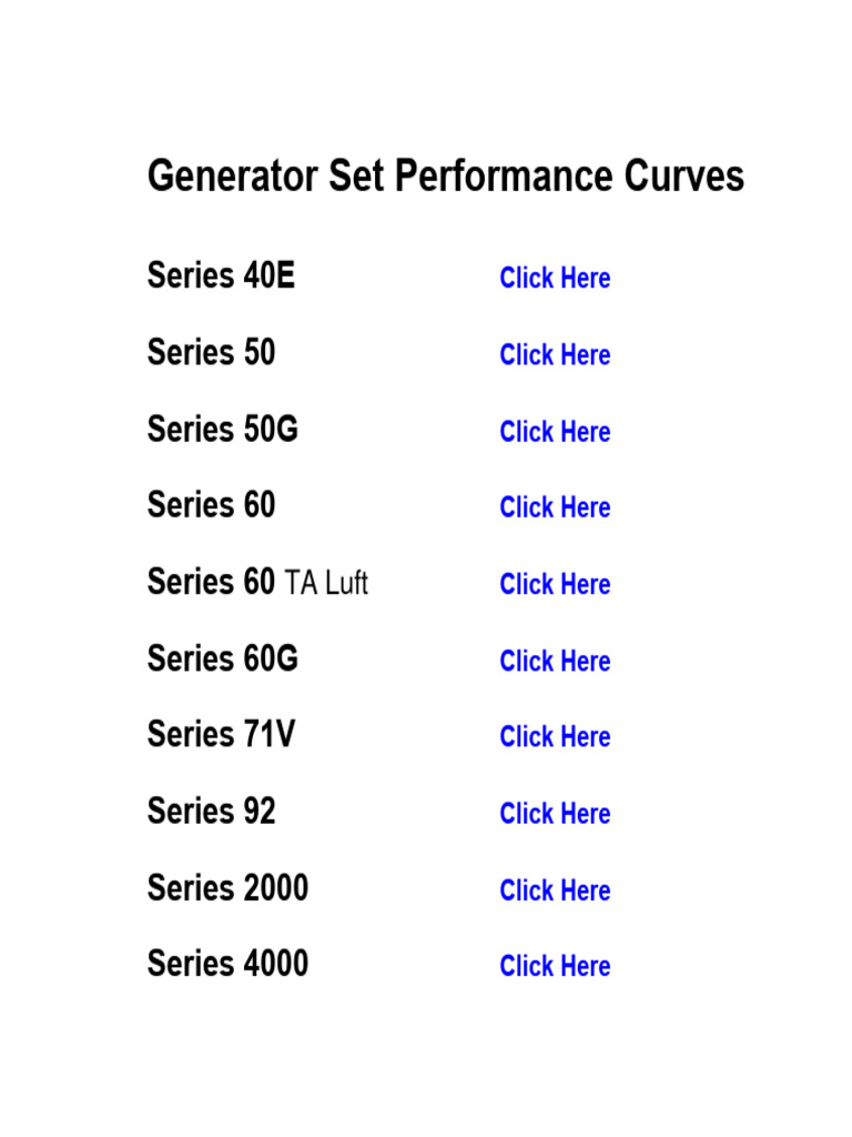 Generator Set Performance Curves | PDF | Internal Combustion Engine ...