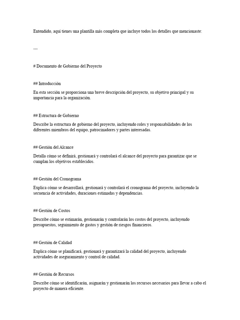 Documento de Gobierno Plantilla | PDF | Evaluación | Monitoreo y evaluación