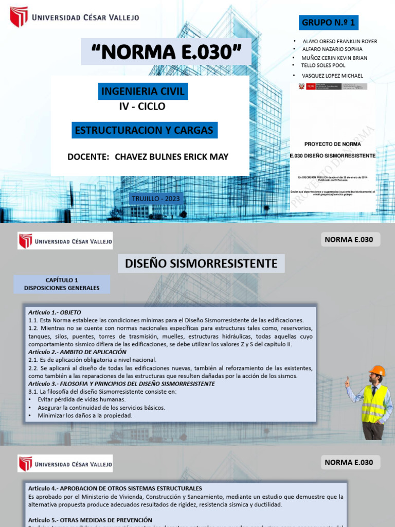 Norma - e - 030 - Final Grupo 29oct 2 | PDF | Fundación (Ingeniería) | Deformación (ingeniería)