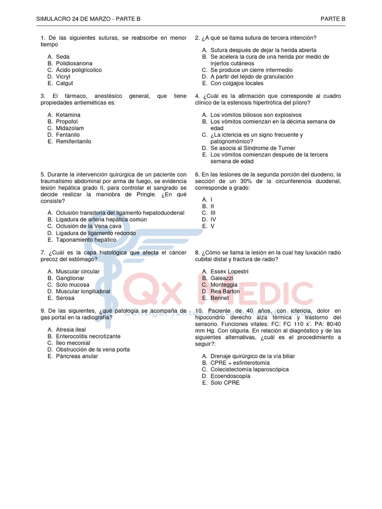 Simulacro 9 - Parte B | PDF | Neumonía | Estreptococo