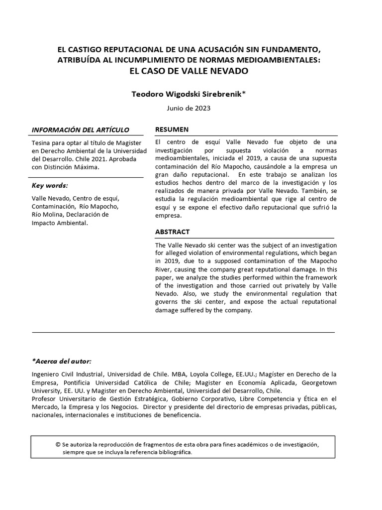 Paper - Valle-Nevado Daño-Reputacional Compressed | PDF | Aguas ...