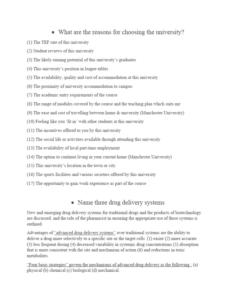 Pharmacy interview questions (Part 1).docx | Download Free PDF | Heart ... Pharmacy interview questions (Part 1).docx | Download Free PDF | Heart ...