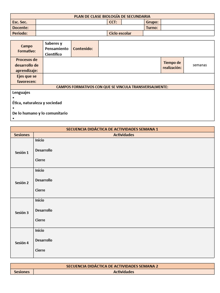 FORMATO DE PLANEACIÓN | Descargar gratis PDF | Aprendizaje