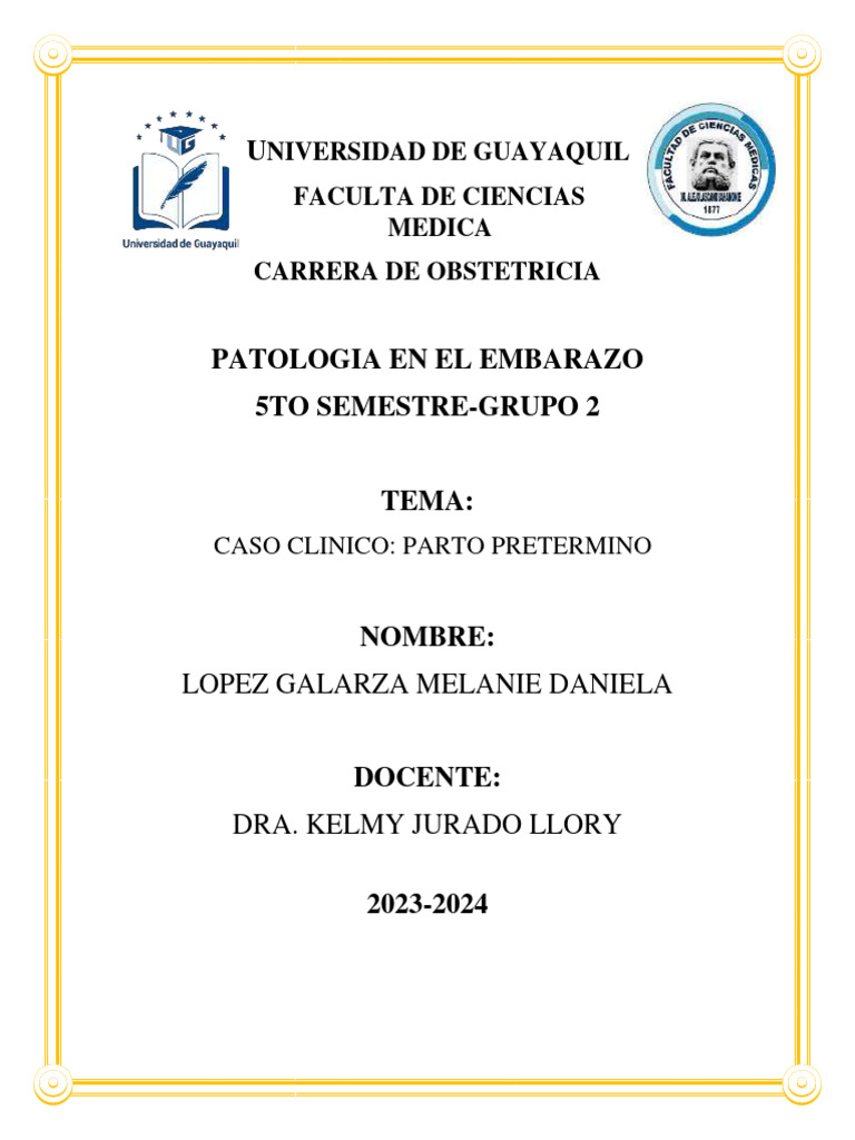 CASO CLINICO-PARTO PRETERMINO-GRUPO2 | PDF | Ansiedad | El embarazo CASO CLINICO-PARTO PRETERMINO-GRUPO2 | PDF | Ansiedad | El embarazo