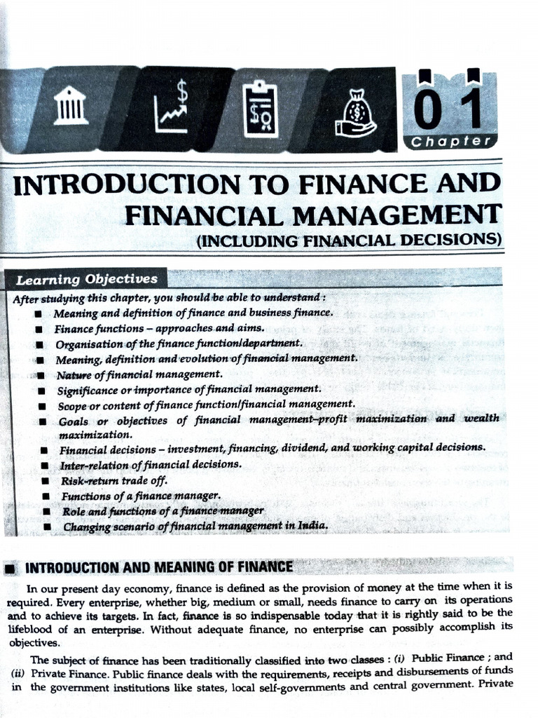 FM Unit 1 | PDF | Chief Financial Officer | Corporations