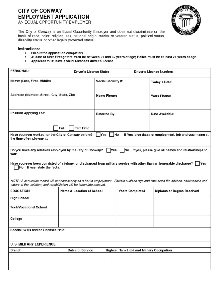 Application | PDF | Employment | Equal Opportunity