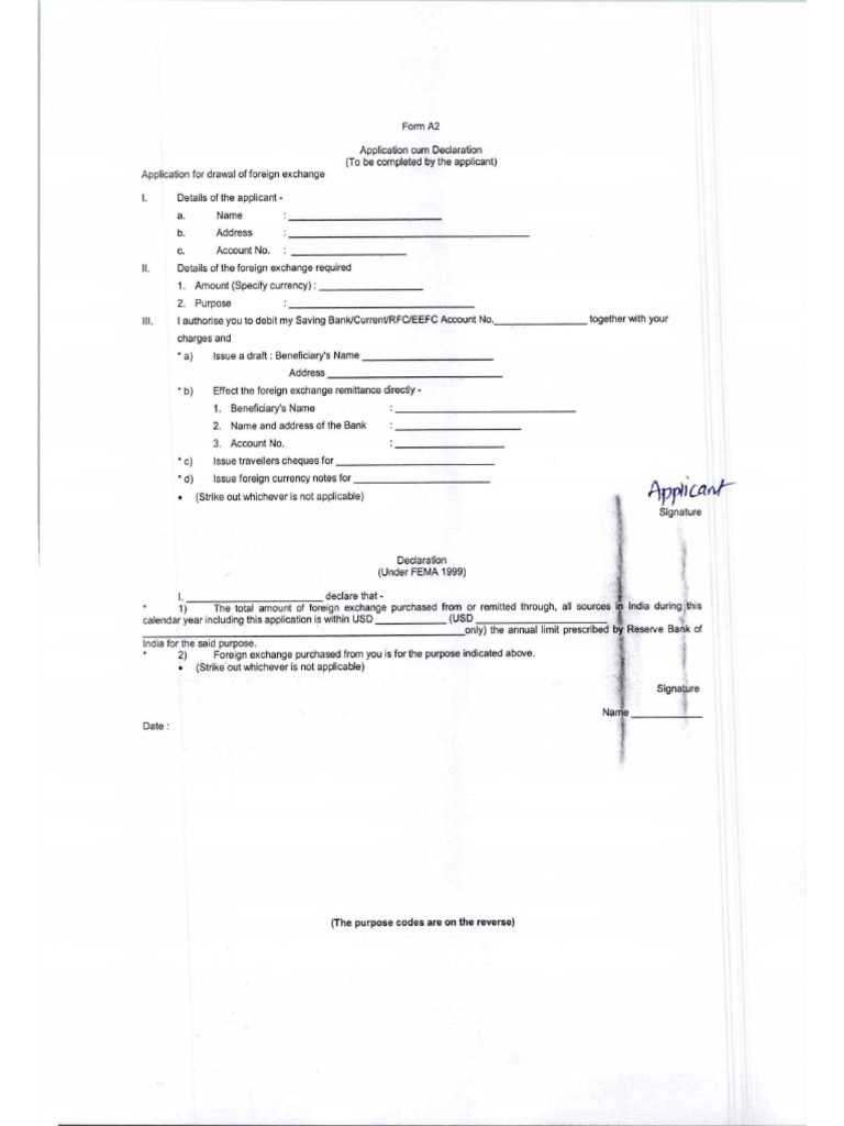 Form A2 Sample-1 | PDF