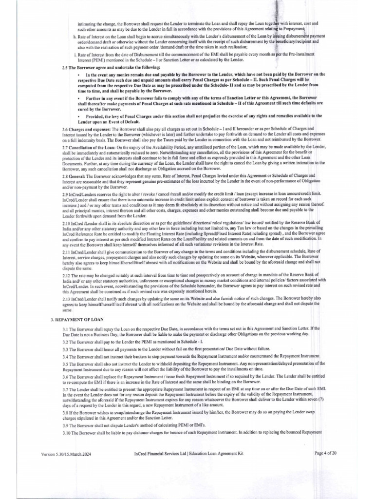 Agreement Sample 4 | PDF