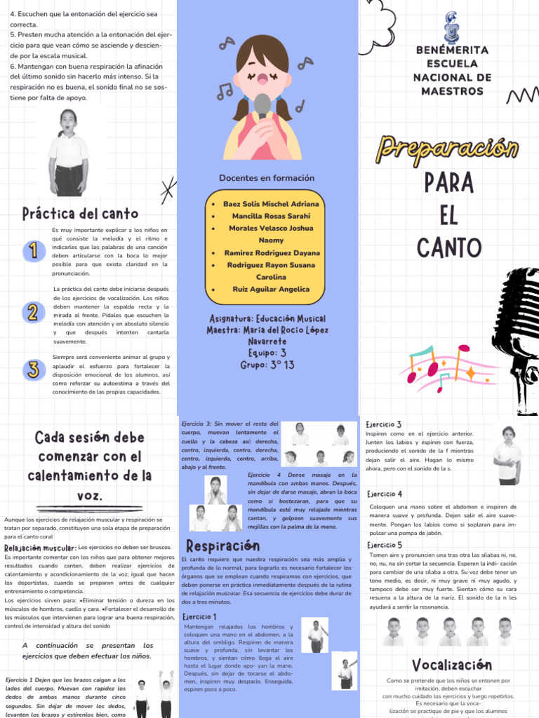 Triptico de Musica | PDF | Canto