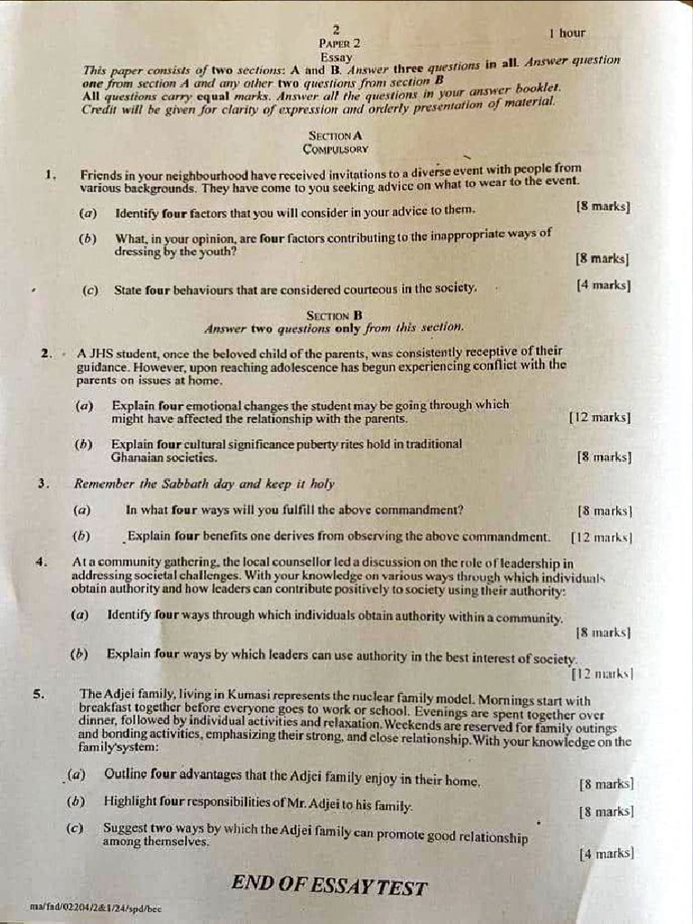 R.M.E (Theory & Obj Serialized) - Bece 2024 | PDF