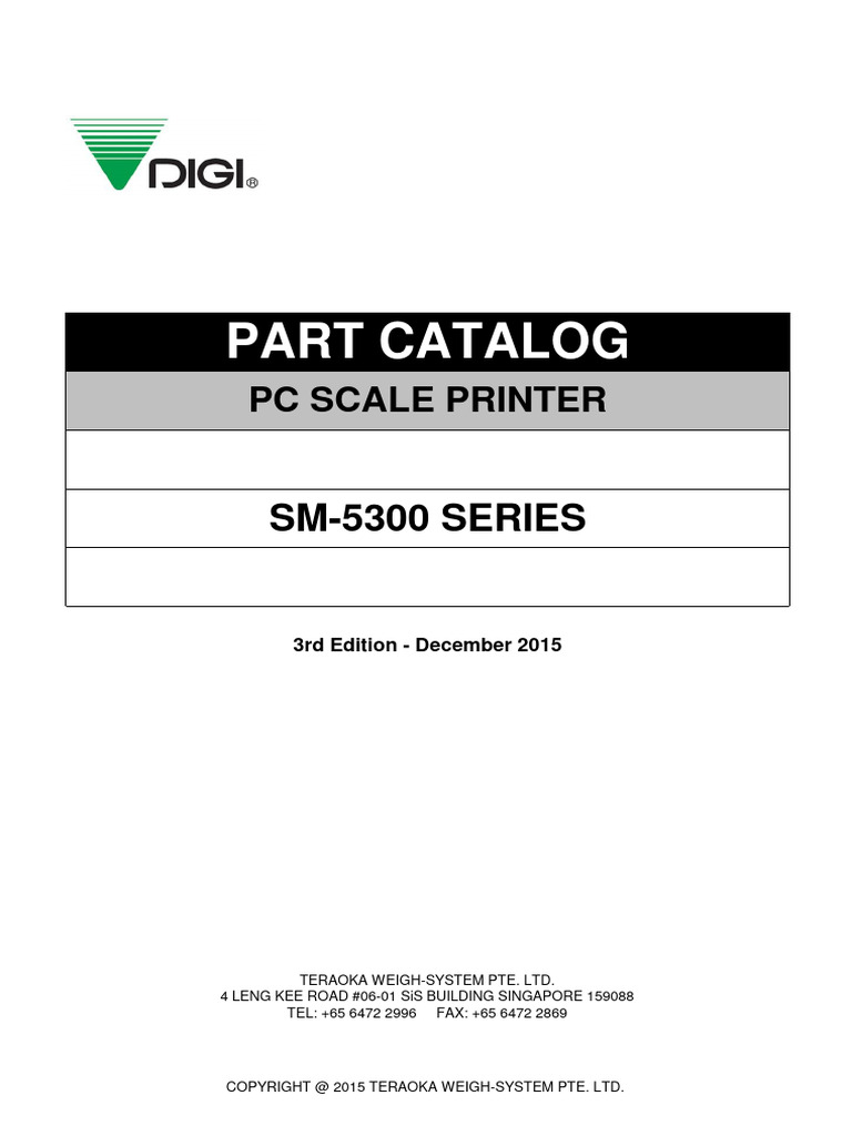 SM-5300 Series Part Catalog 3rd Edition For Dealer | PDF | Screw ...