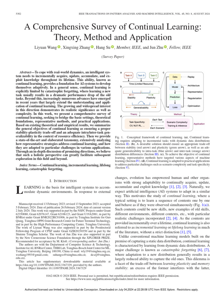 A Comprehensive Survey of Continual Learning Theory Method and Application | PDF | Artificial ...