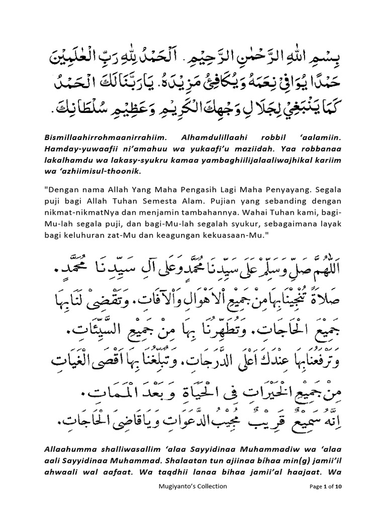 Doa Selepas Solat Fardu | PDF
