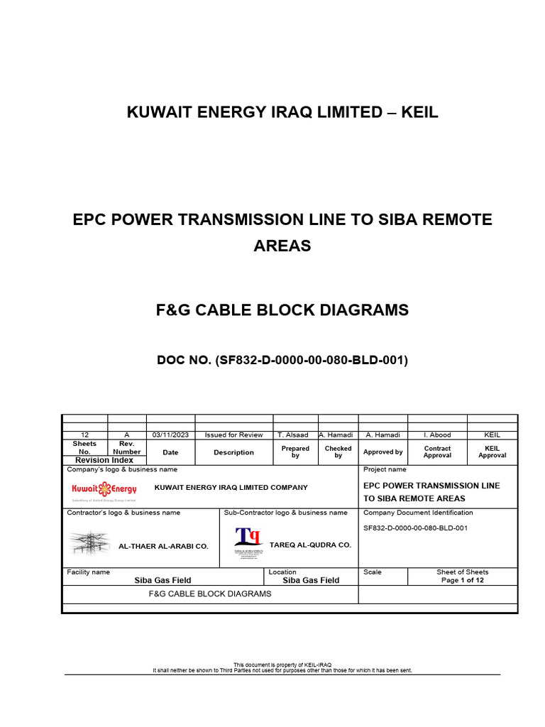 F&G Cable Block Diagrams for Siba Project | PDF | Electrical Wiring ...