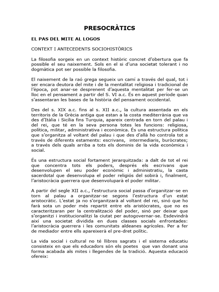 Presocràtics | PDF
