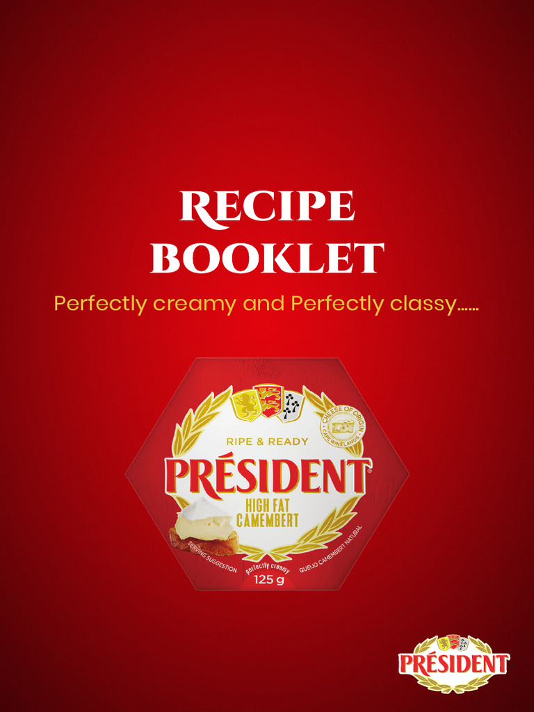 President Cheese Booklet Pdf Pasta Pesto