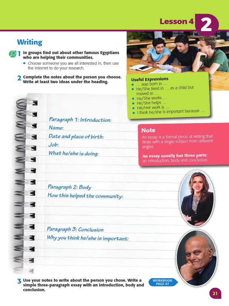 Writing 1 2: Lesson 4 | PDF