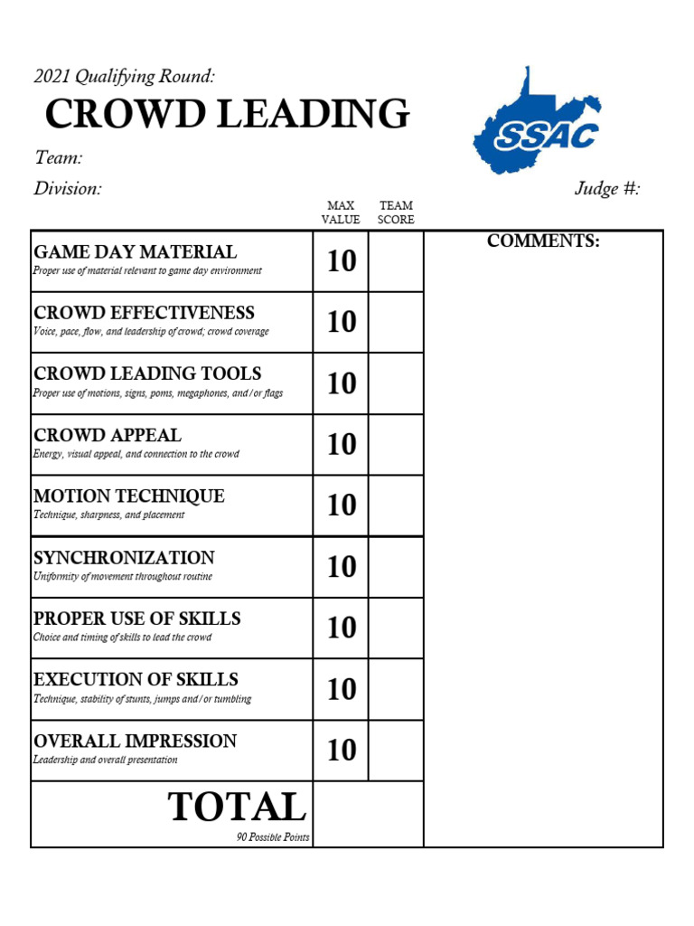 Game Day 2021 Score Sheets Combined PDF WVSSAC | PDF