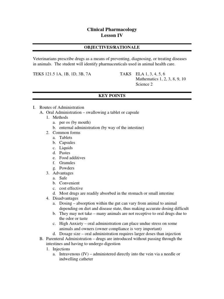 Veterinary Clinical Pharmacology | Pharmaceutical Drug | Controlled ...