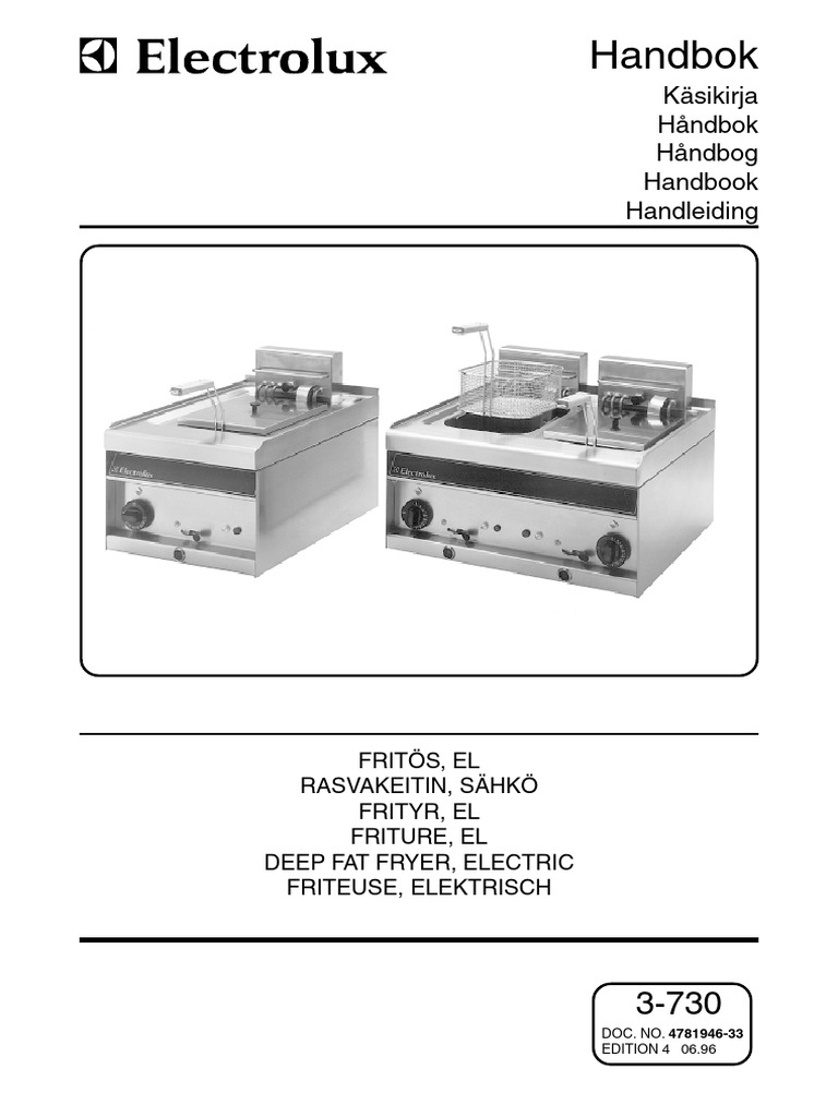 Deep Fat Fryer 169621 Handbook | PDF