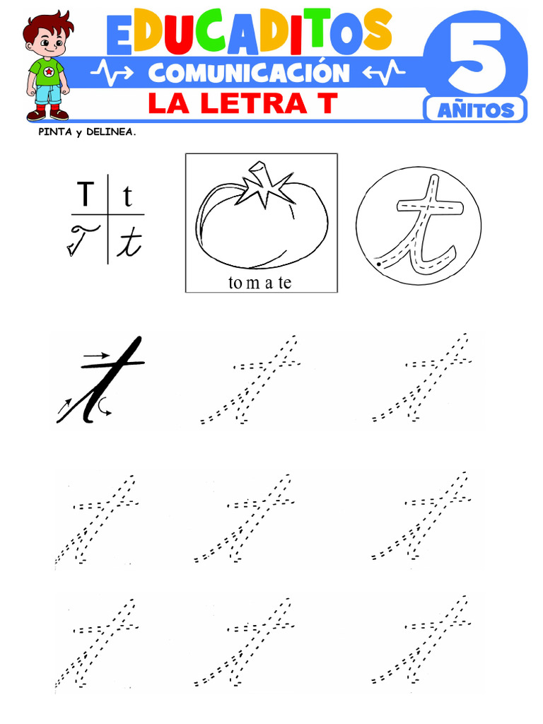 La Letra T para Ninos de 5 Anos | PDF
