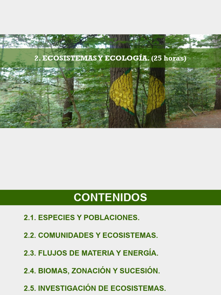 Tema 2.2. Comunidades y Ecosistemas | PDF | Biomasa (Ecología) | Red alimentaria