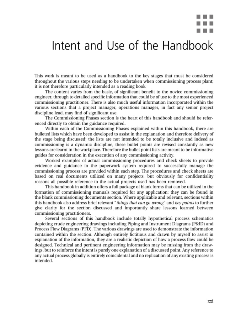 Intent and Use of The Handb - 2012 - Chemical and Process Plant ...