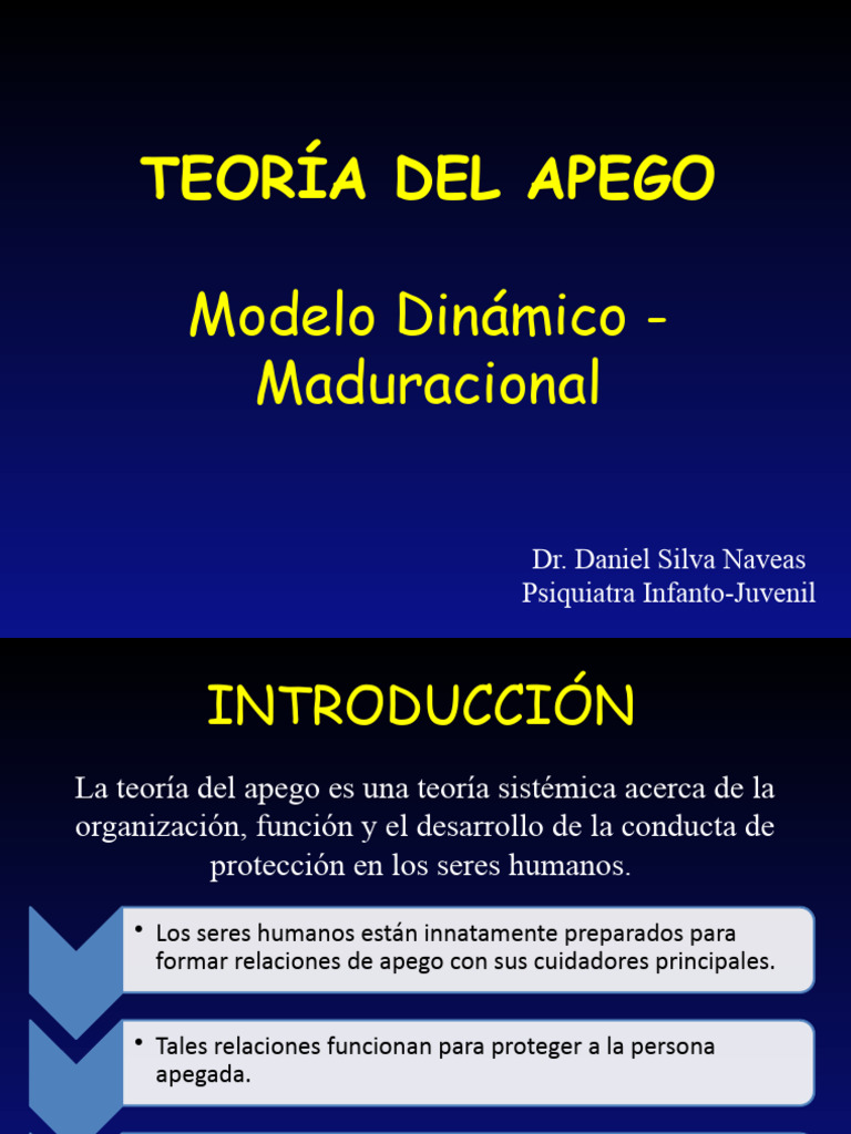 Teoria Del Apego | PDF | Teoría de apego | Sicología