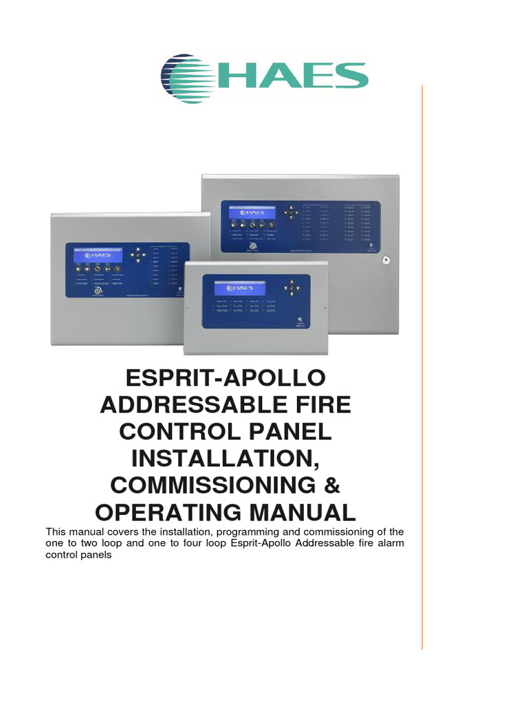ESPRIT Apollo Addressable Instruction Manual | PDF | Battery Charger ...