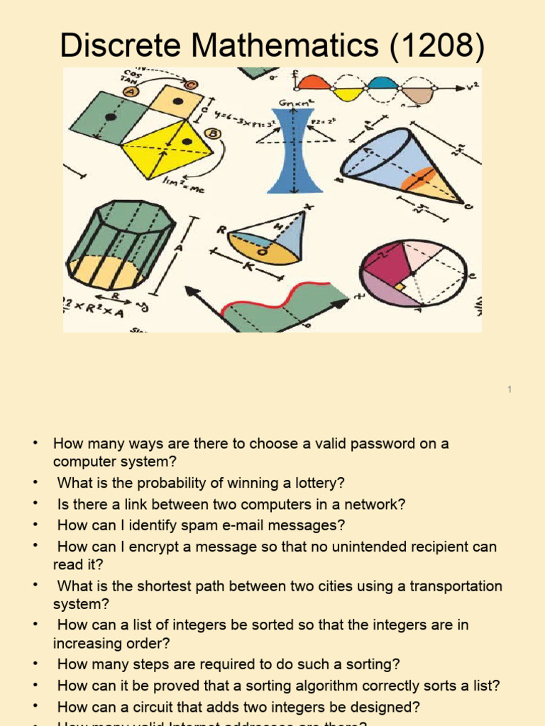 Introduction 1 | PDF | Discrete Mathematics | Mathematics