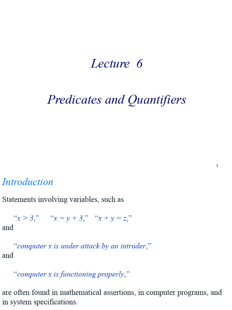 Lecture6 Ss | PDF | Metalogic | Logic